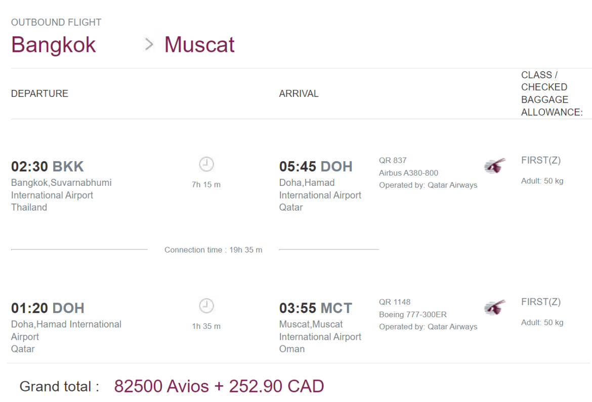 Trip Report: Qatar Airways First Class - Points Miles and Bling