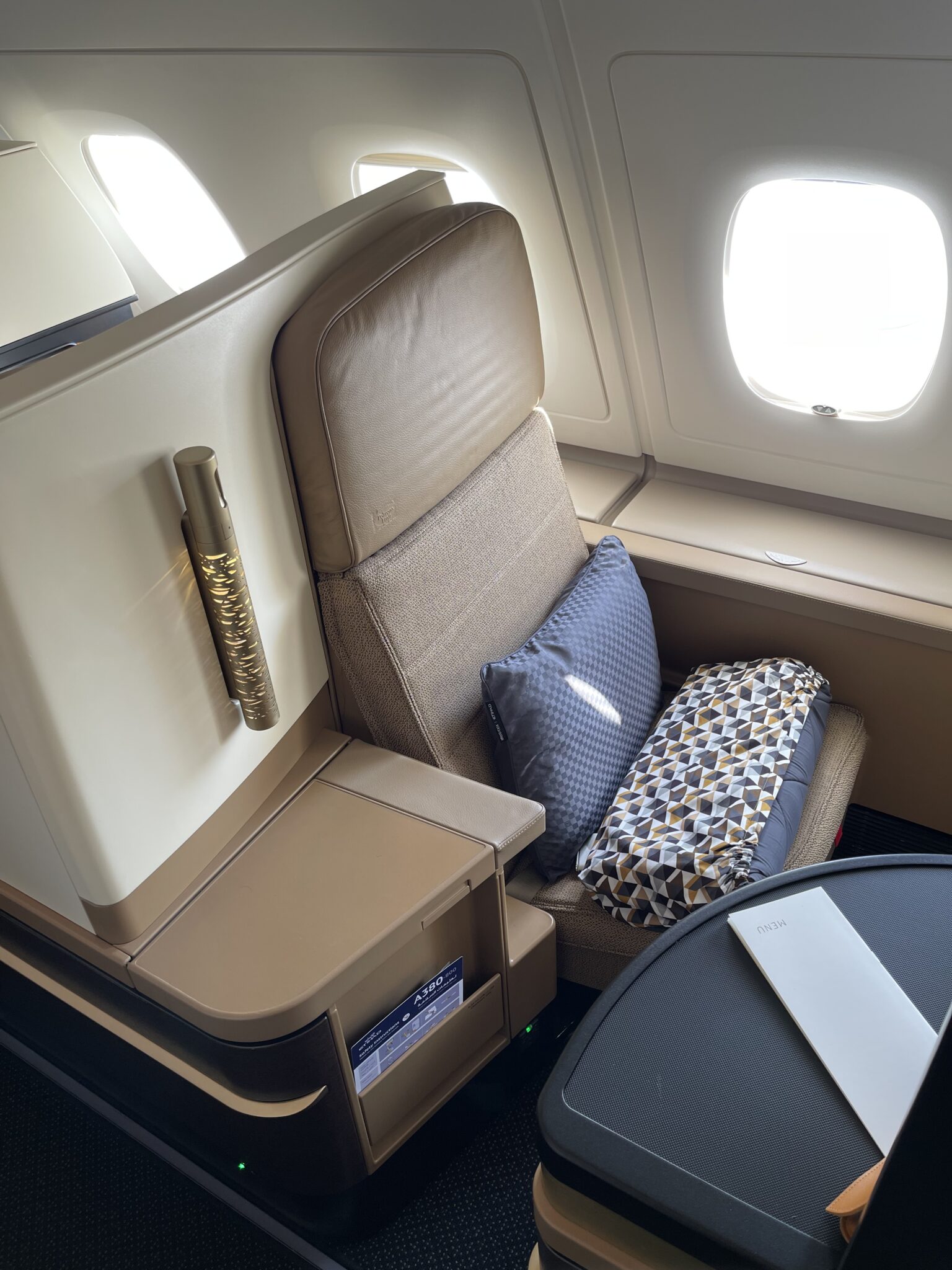 Review: Etihad A380 Business Class Studios from LHR to AUH - Points Miles and Bling
