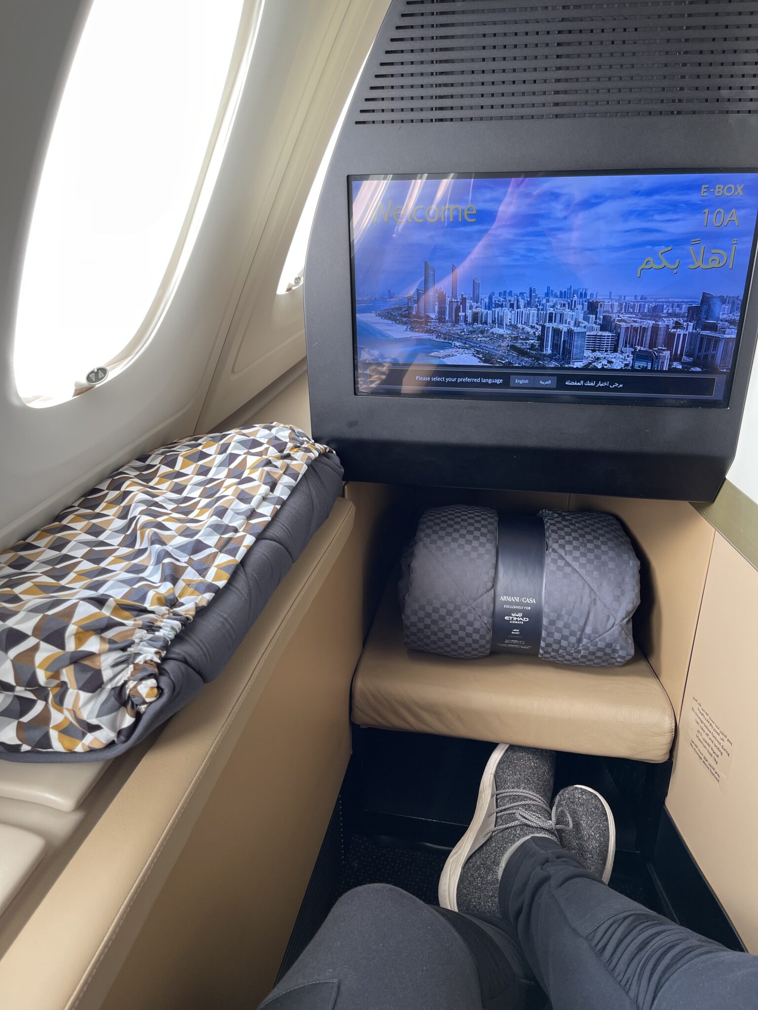 Review: Etihad A380 Business Class Studios from LHR to AUH - Points Miles and Bling