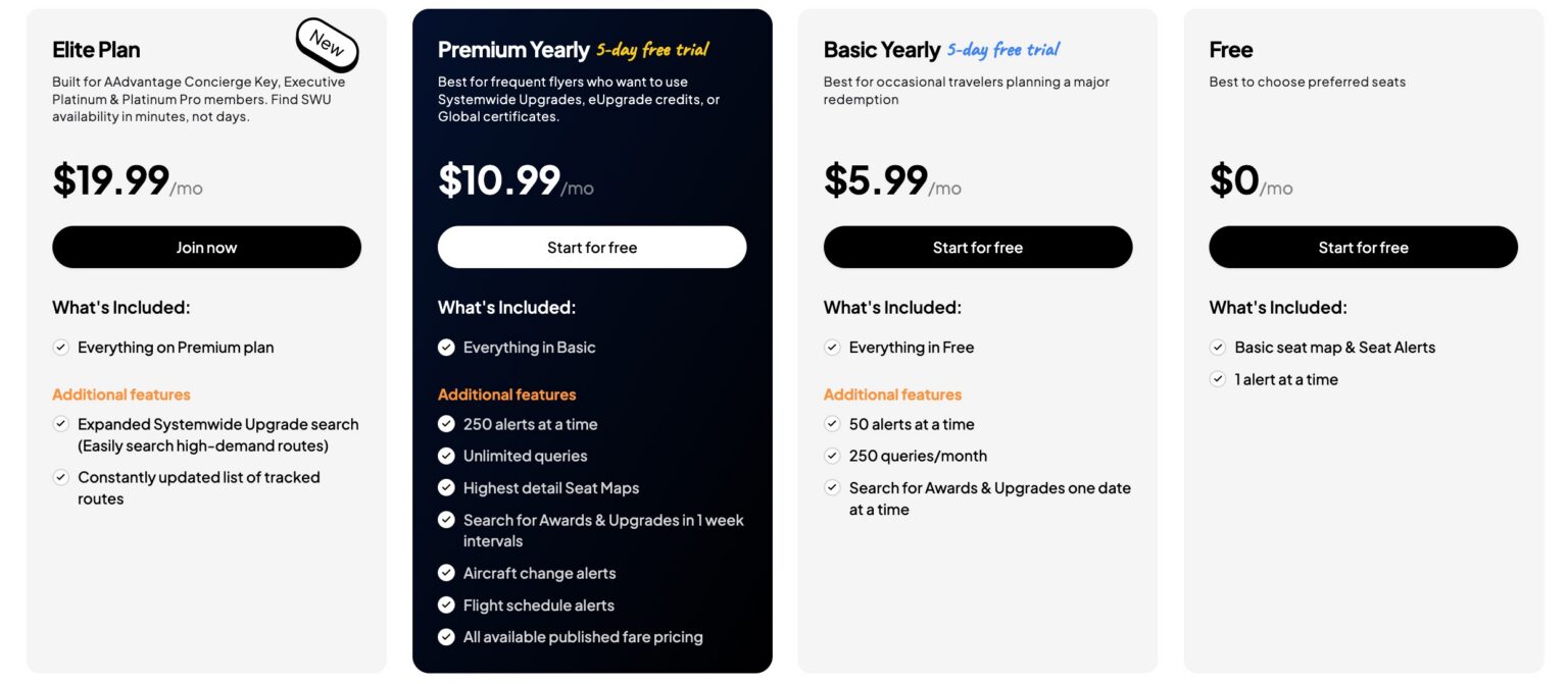 ExpertFlyer Adds Enhanced Seat Maps, Upgrade Search, & More